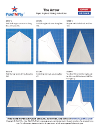 Fold 'N Fly » Printable Template for 'The Arrow' Paper Airplane
